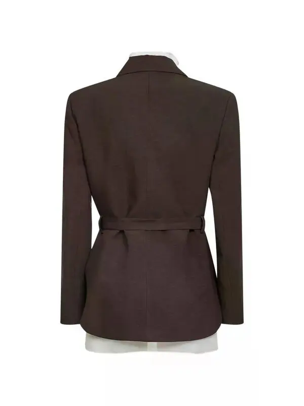 BLANCA VITA Belted Peak-lapel Blazer