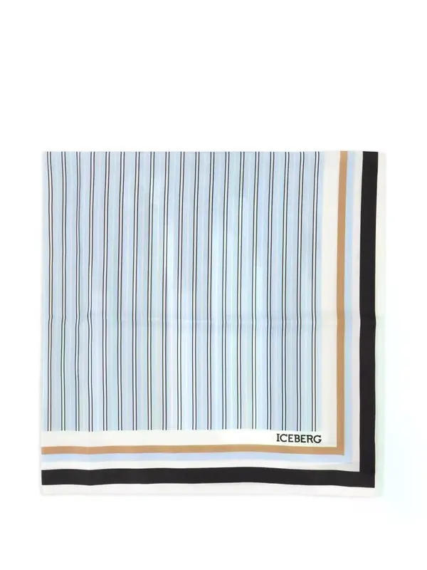 Iceberg Stripe-print Scarf - Blue