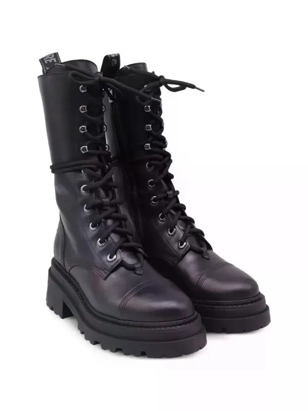 Zadig&Voltaire Ride Leather High-top Boots - Black