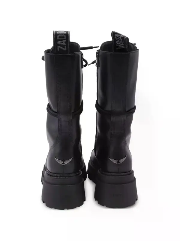 Zadig&Voltaire Ride Leather High-top Boots - Black