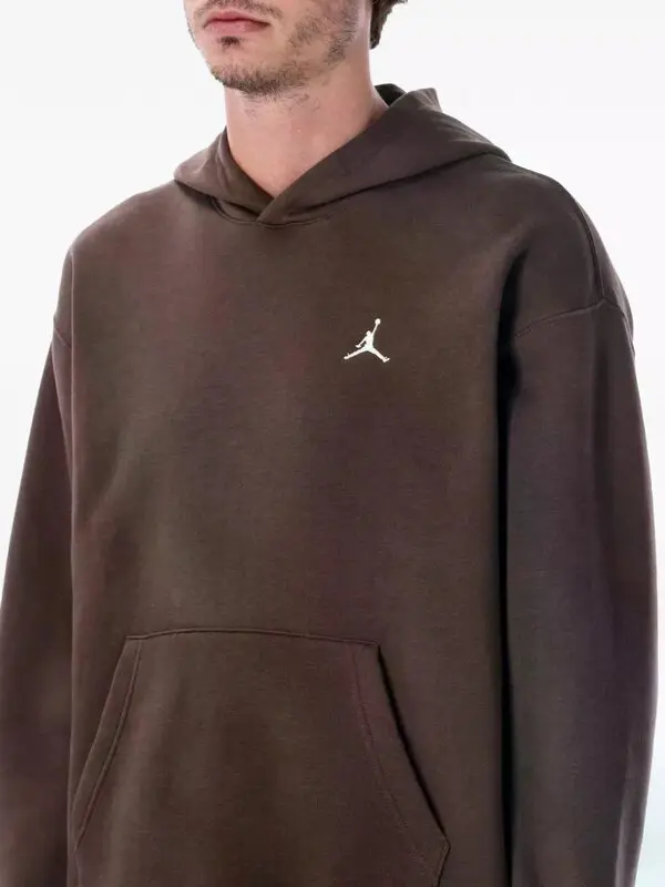 JORDAN Logo-embroidered Hoodie - Brown