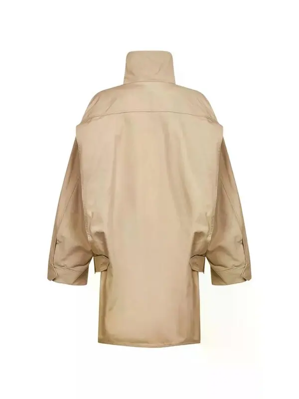 DARKPARK Asymmetric Batwing-sleeve Coat - Neutrals