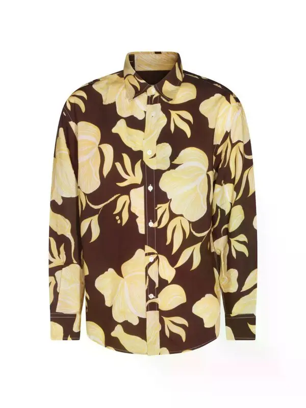 Altea Floral-print Shirt - Brown