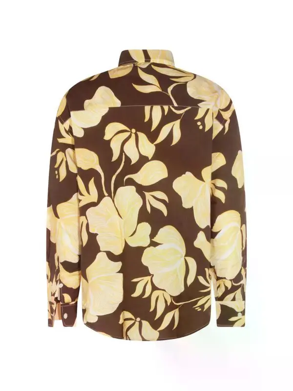 Altea Floral-print Shirt - Brown