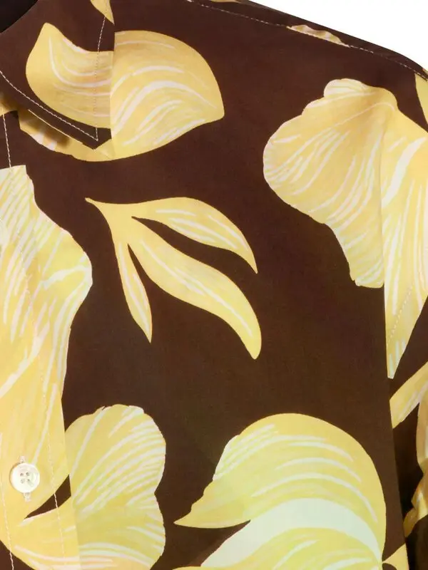Altea Floral-print Shirt - Brown