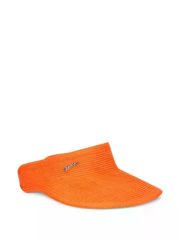 Borsalino Logo-plaque Woven Visor - Orange