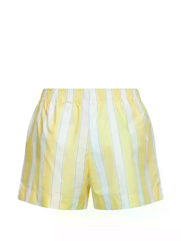MC2 SAINT BARTH Striped Embroidered Shorts - Yellow