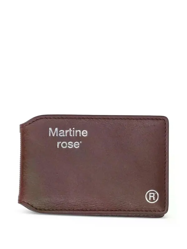 Martine Rose Logo-print Bi-fold Wallet - Brown