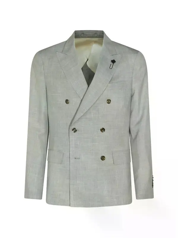LARDINI Double-breasted Blazer - Grey