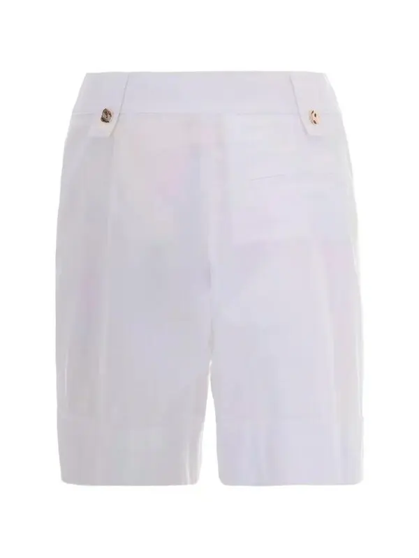 Liu Jo Button-detailed Pleated Shorts - White