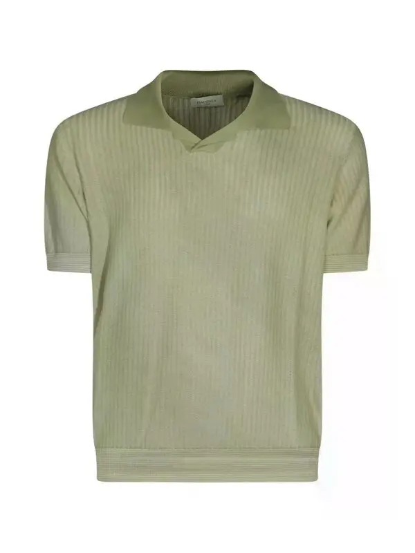 PIACENZA CASHMERE 1733 Ribbed-knit Polo Shirt - Green