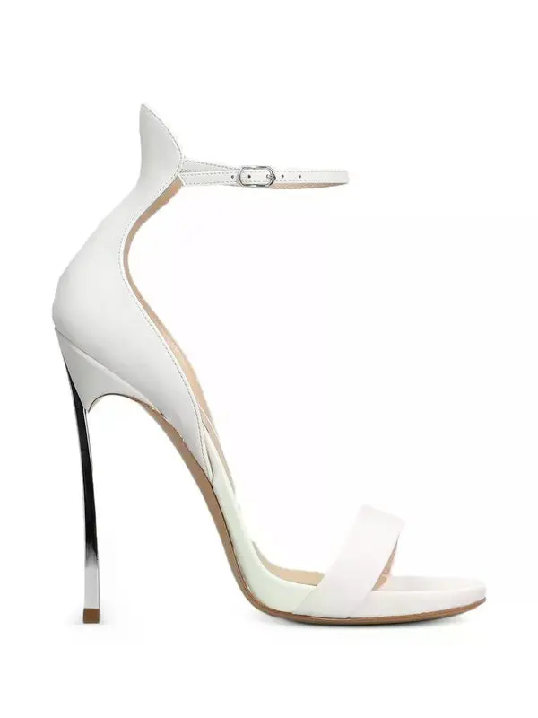 Casadei Open Toe Heeled Sandals - White