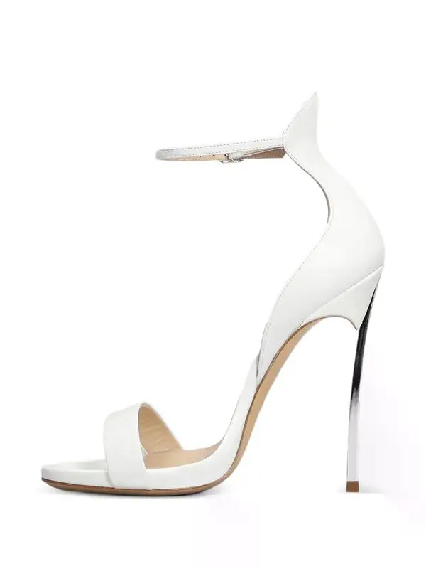Casadei Open Toe Heeled Sandals - White