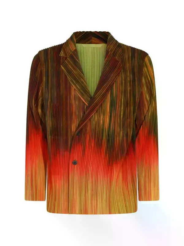 Issey Miyake Pleated Blazer - Red
