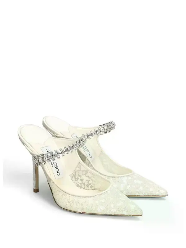 JIMMY CHOO Crystal-embellished Heeled Pumps