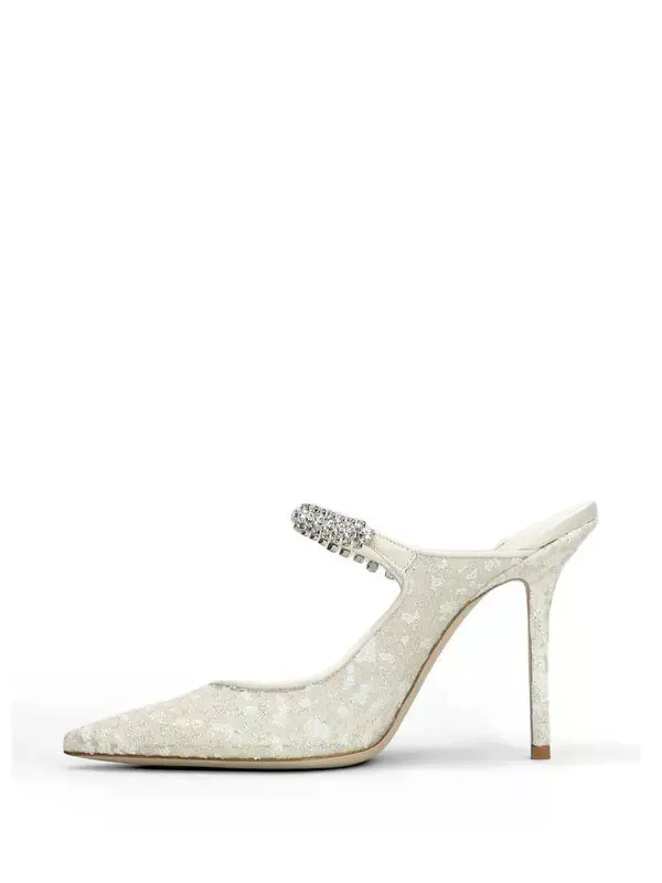 JIMMY CHOO Crystal-embellished Heeled Pumps
