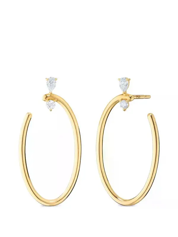 Monica Rich Kosann Large Galaxy Wrap Diamond Hoop Earrings - Gold