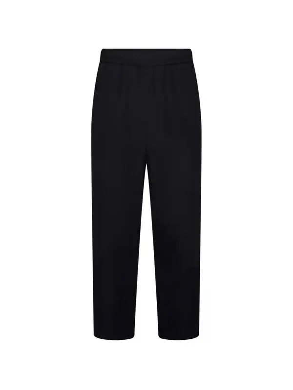 Emporio Armani Elasticated-waistband Trousers - Black