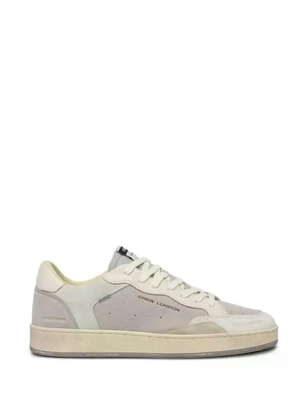 CRIME LONDON Chelsea Panelled Perforated Sneakers - Grey