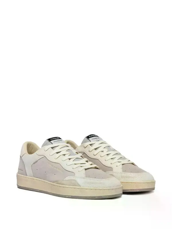 CRIME LONDON Chelsea Panelled Perforated Sneakers - Grey