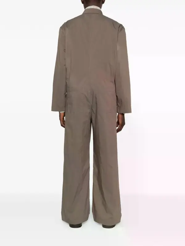 AMOMENTO Button-up Long-sleeve Jumpsuit