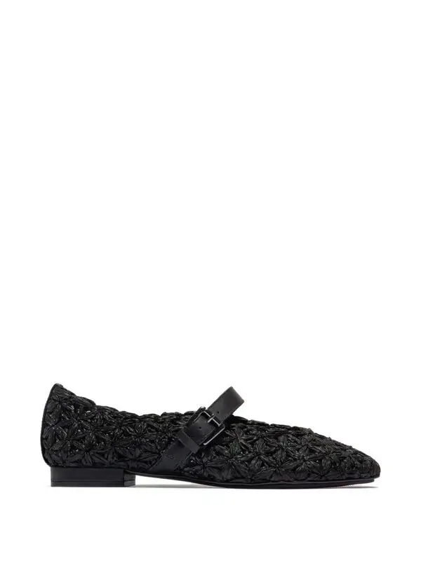 Bernardo Borden Woven Ballet Flats - Black