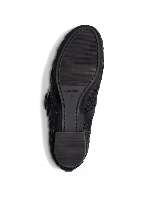 Bernardo Borden Woven Ballet Flats - Black