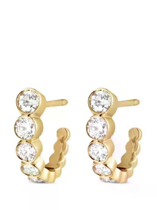 Sophie Bille Brahe Petite Boucle Diamond Earrings - Gold