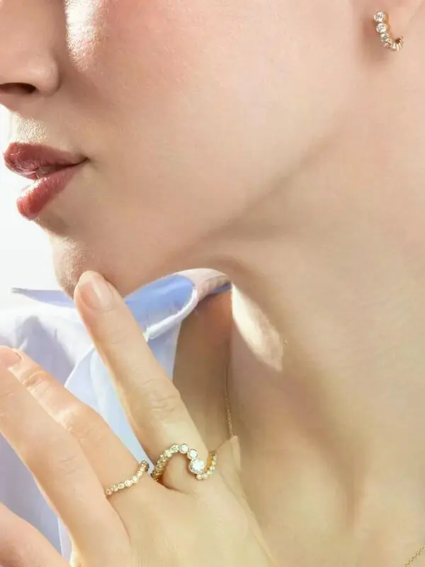 Sophie Bille Brahe Petite Boucle Diamond Earrings - Gold
