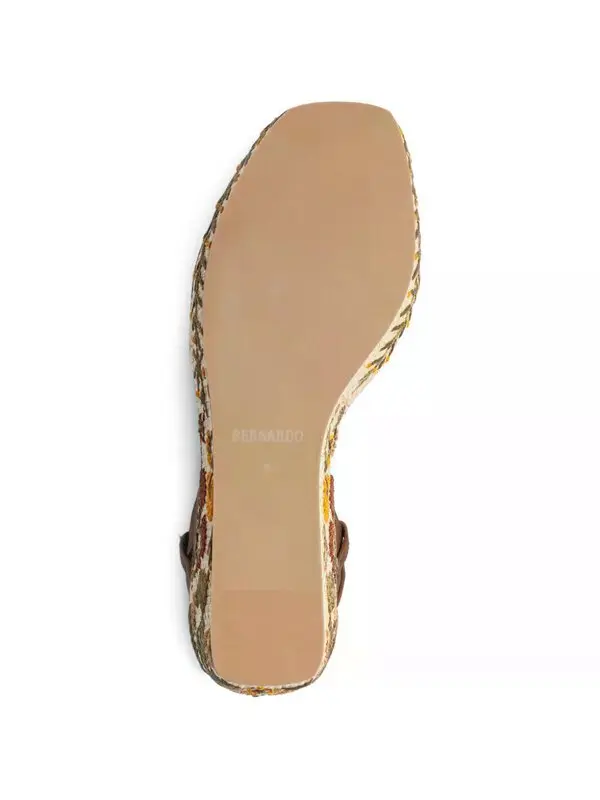Bernardo Cairo Floral Wedge Espadrilles - Brown