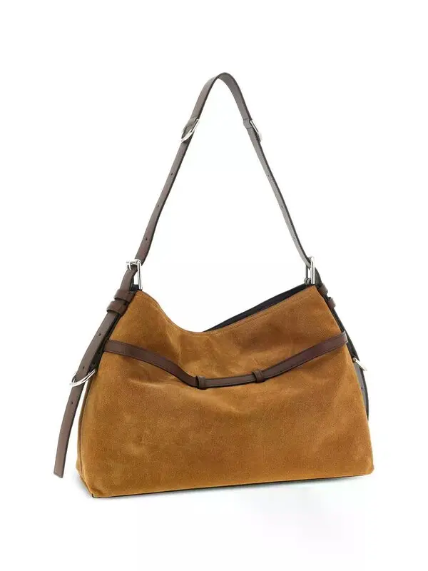 Givenchy Medium Voyou Suede Shoulder Bag - Brown