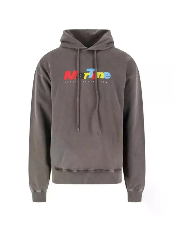 Martine Rose Logo-print Hoodie - Brown