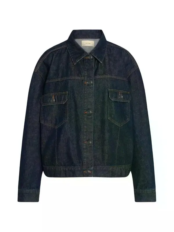 THE ROW Ness Contrast-stitched Denim Jacket - Blue