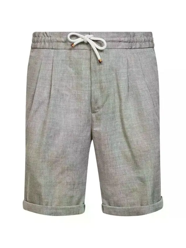 Brunello Cucinelli Chevron-pattern Pleated Shorts