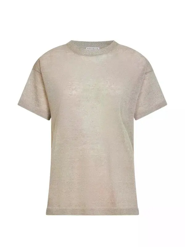 Brunello Cucinelli Ribbed-knit Short-sleeve Sweater