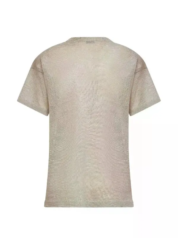 Brunello Cucinelli Ribbed-knit Short-sleeve Sweater
