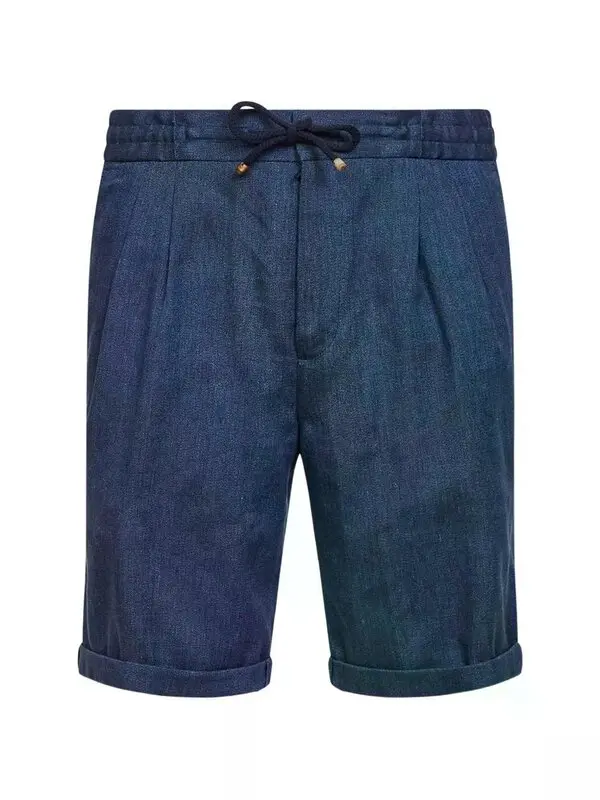 Brunello Cucinelli Pleated Shorts - Blue