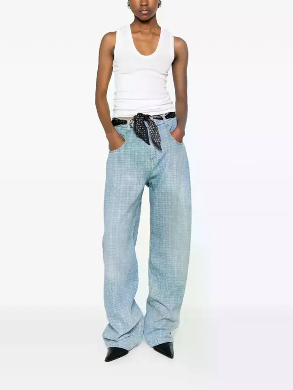 Ermanno Scervino Check-pattern Wide-leg Jeans