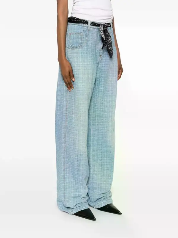 Ermanno Scervino Check-pattern Wide-leg Jeans