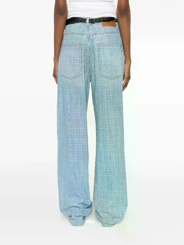 Ermanno Scervino Check-pattern Wide-leg Jeans