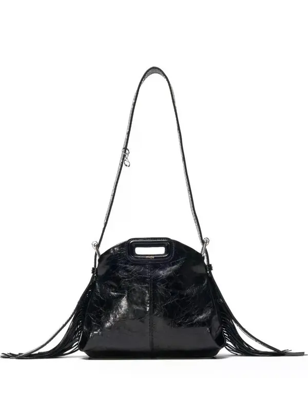 Maje Miss M Fringed Leather Shoulder Bag
