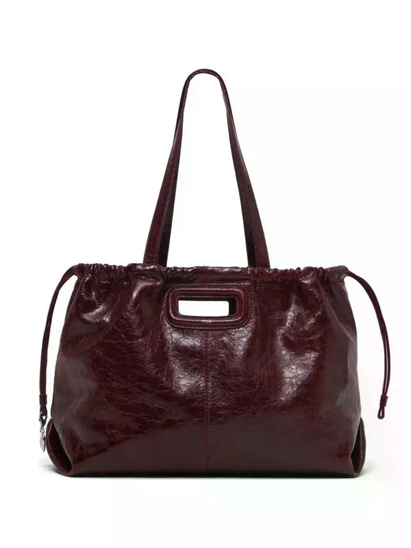 Maje M Leather Tote Bag - Red