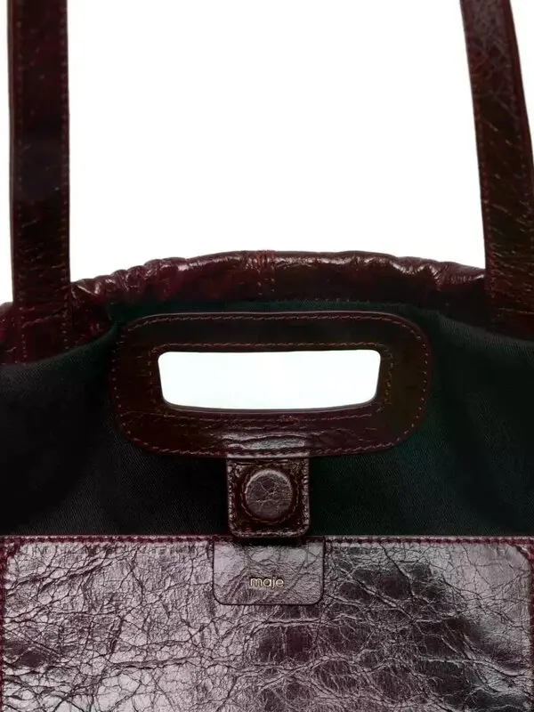Maje M Leather Tote Bag - Red