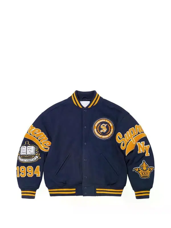 Supreme Veritas Patch-detail Jacket - Blue