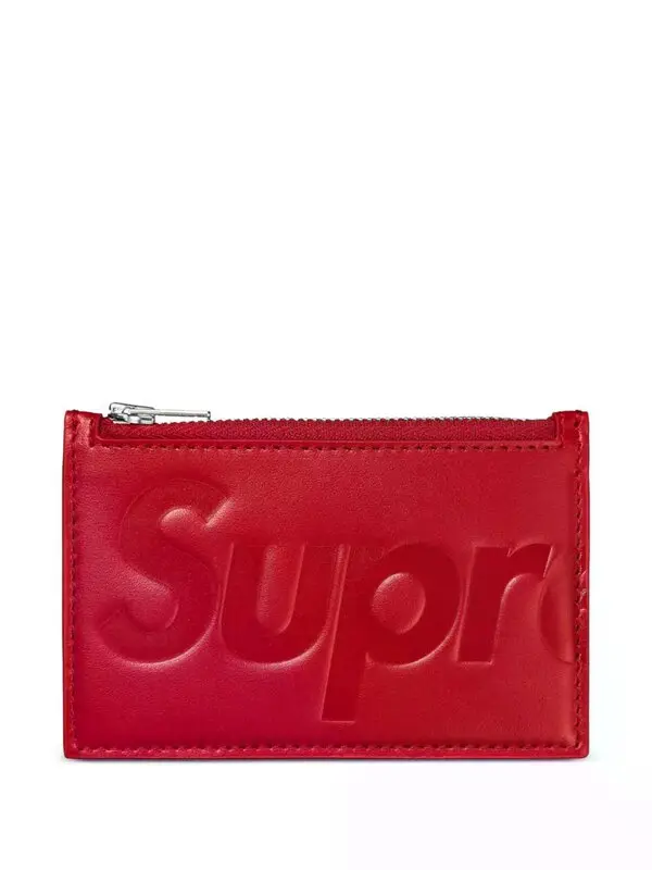 Supreme Embossed-logo Leather Card Holder