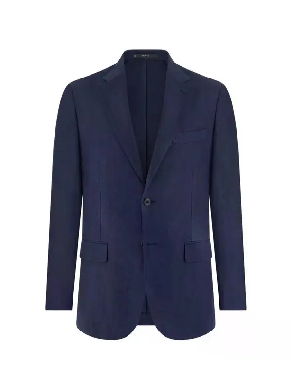 Boggi Milano Micro Textured Jacket In Pure Linen