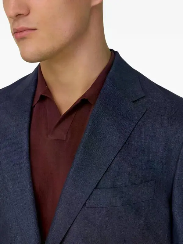 Boggi Milano Micro Textured Jacket In Pure Linen