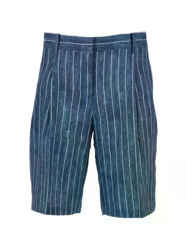 ERMANNO FIRENZE Pinstripe Pleated Shorts
