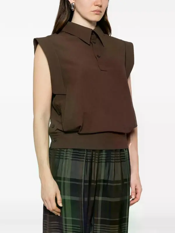 Issey Miyake Odd Blouse - Brown