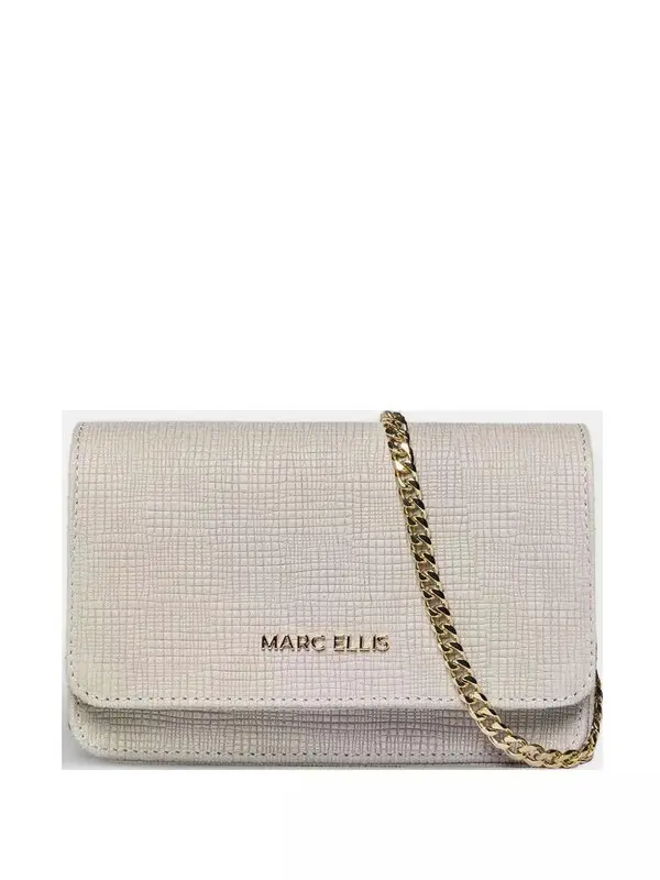 MARC ELLIS Everly Rf Lizard-effect Clutch Bag - Neutrals